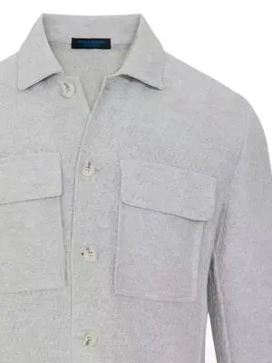PATRICK ASSARAF Knit-textured Shirt Jacket