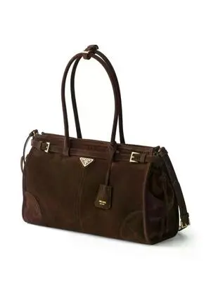 Prada Bonnie Large Suede Handbag