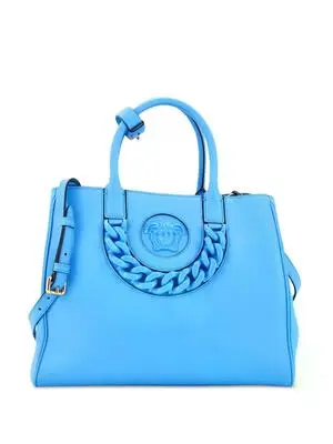 Versace La Medusa Convertible Tote Bag - Blue