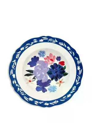 BITOSSI HOME Floral-print Scalloped-edge Soup Bowls - White