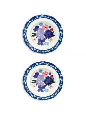 BITOSSI HOME Floral-print Scalloped-edge Soup Bowls