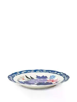BITOSSI HOME Floral-print Scalloped-edge Plates - White
