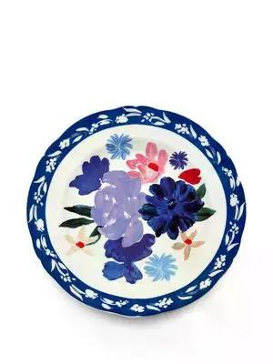 BITOSSI HOME Floral-print Scalloped-edge Plates