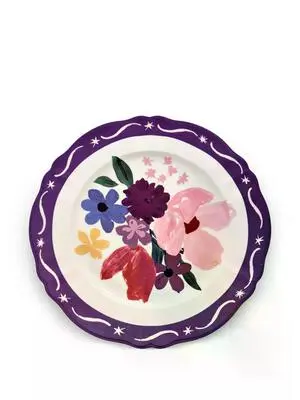 BITOSSI HOME Floral-print Scalloped-edge Plate