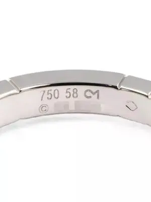Cartier Laniere Engraved Logo Ring In 18k White Gold