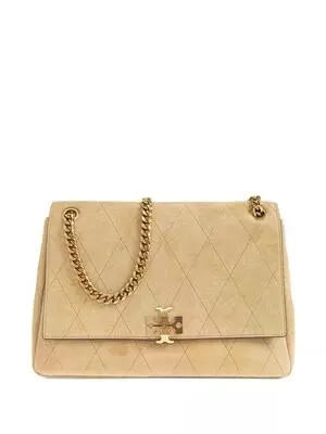 Tory Burch Quilted Suede Tote Bag - Neutrals