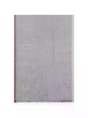 Brunello Cucinelli Diagonal-weave Fringed Scarf - Grey