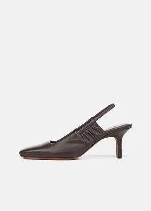 Vince Venice Leather Slingback Heel - Ganache