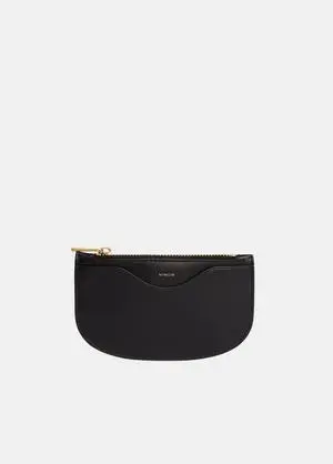 Vince Demma Nappa Leather Half-moon Cardholder - Black