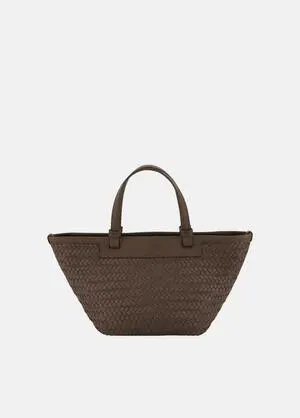 Vince Marin Woven Leather Mini Tote - Date