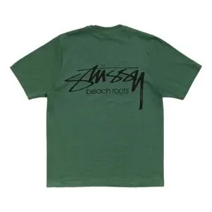 StÜssy Beach Roots T-shirt Pigment Dyed - Pine