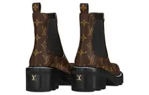 LOUIS VUITTON Beaubourg Monogram Ankle Boots
