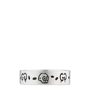 Gucci Guccighost Ring In Silver - Black