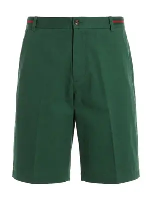 Gucci Web Detailed Shorts - Green
