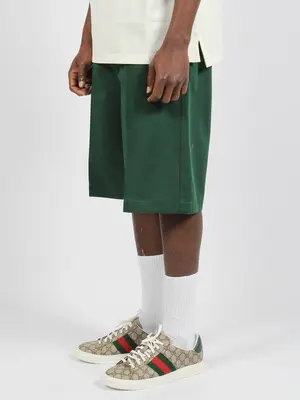 Gucci Web Detail Shorts - Green