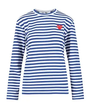 Play Comme Des Garcon Long Sleeved T-shirt - Blue