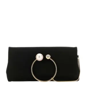 JIMMY CHOO Pearl Embellished Clutch Bag - Black