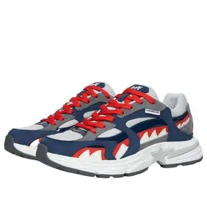 A BATHING APE Shark Sta France "navy" Sneakers - Navy/gray/red