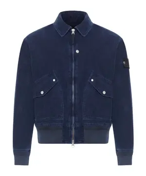 Stone Island Zipped Jacket With Lapel Collar