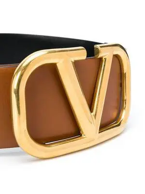 Valentino Garavani Vlogo Plaque Reversible Belt