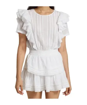LoveShackFancy Natasha Heritage Mini Dress
