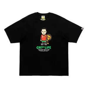 A BATHING APE X Cristiano Ronaldo Cr7 Life Baby Milo Relaxed Fit T-shirt - Black