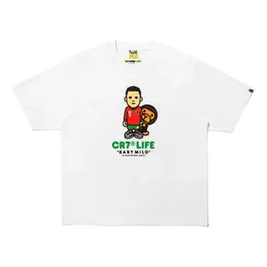 A BATHING APE X Cristiano Ronaldo Cr7 Life Baby Milo Relaxed Fit T-shirt - White
