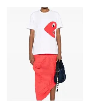 Play Comme Des Garcon Comme Des Garçons Play Heart Printed Crewneck T-shirt