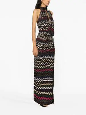 Missoni Zigzag Halterneck Maxi Dress