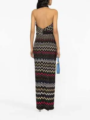 Missoni Zigzag Halterneck Maxi Dress