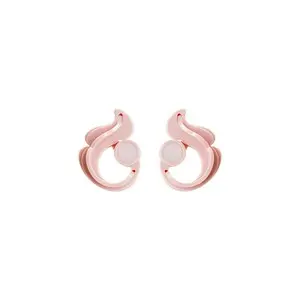 GISSA BICALHO Handmade Acrylic Earring Petals And Stone Candy - Pink