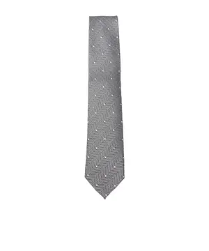 TOM FORD Polka Dot Pointed Tip Tie - Gray