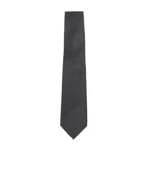 TOM FORD Houndstooth-pattern Tie - Black