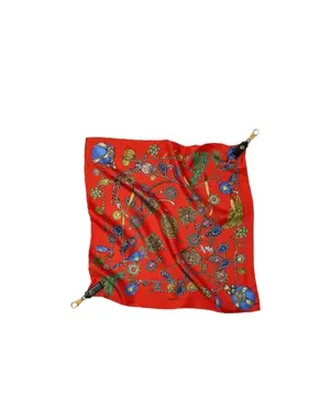 Versace Printed Silk Scarf Charm 55 Cm
