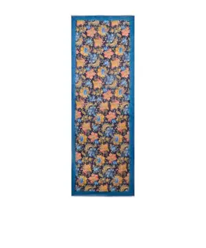 Etro Brushed Cashmere Scarf With Floral Motif - Multicolor