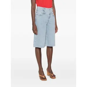 Stine Goya Button-up Denim Shorts