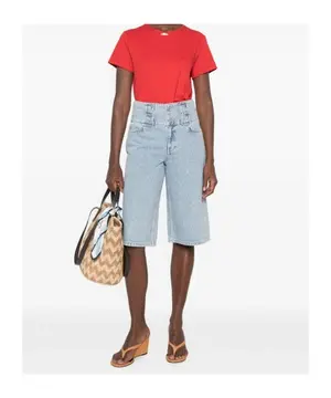 Stine Goya High-waisted Denim Culottes - Denbl