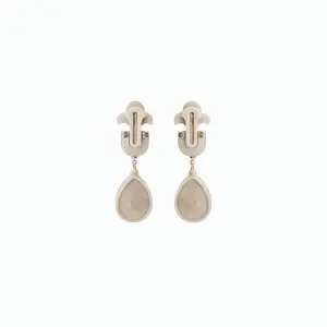 GISSA BICALHO Neutrals Handmade Acrylic Earring Pendant Drop Liz Clay - Yellow