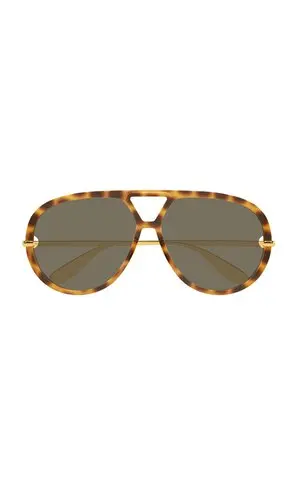 Bottega Veneta Aviator Acetate Sunglasses - Brown