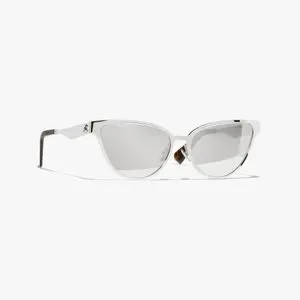 Chanel Cat Eye Sunglasses - Silver