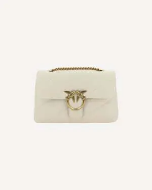 Pinko Love Classic Leather Shoulder Bag