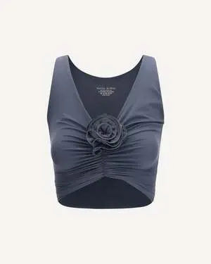 Magda Butrym Ruched Flower Top