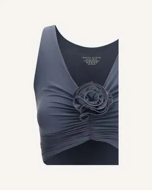 Magda Butrym Ruched Flower Top