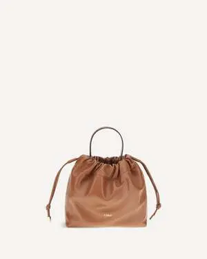 Chloé Icons Leather Chain Shoulder Bag - Brown