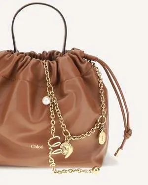 Chloé Icons Leather Chain Shoulder Bag - Brown
