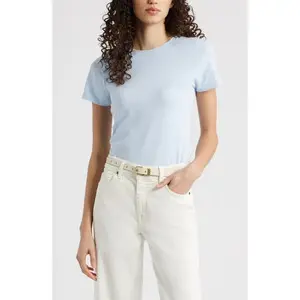Nordstrom Pima Cotton Blend Crewneck T-shirt - Blue Floaty