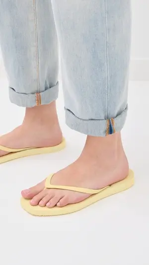VELOUR Tapered Flip Flops - Mellow Yellow