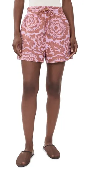 Essentiel Antwerp Jorton Floral Terry Cloth Shorts