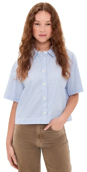 DL1961 Claree Poplin Shirt - Picnic