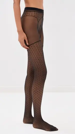 Wolford Dotted Garter Belt Tights